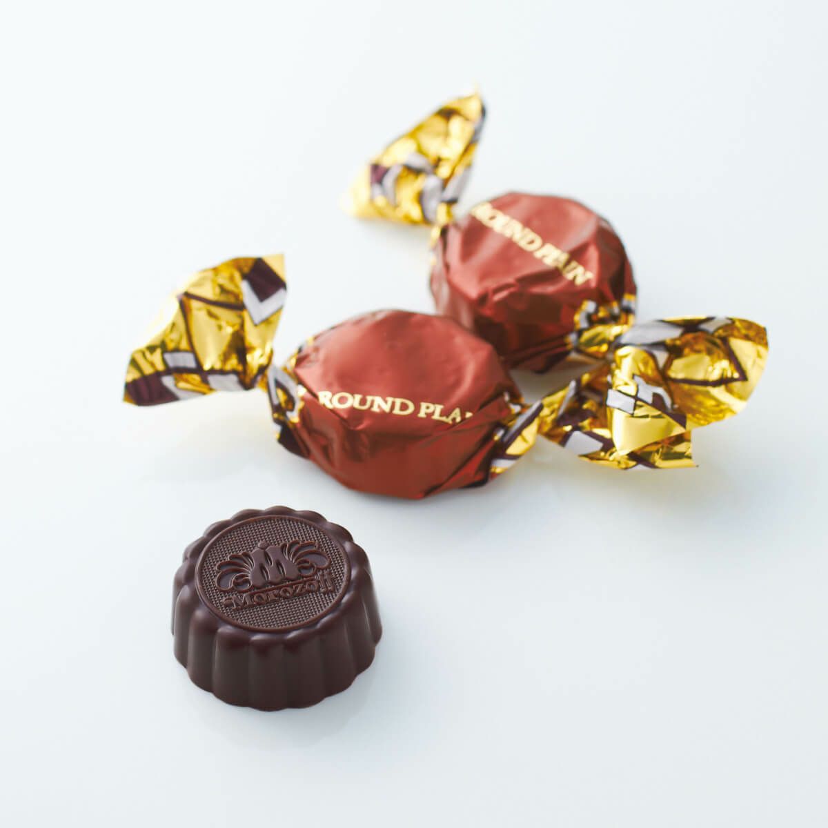 ラウンドプレーン（セミスイートチョコレート） 61g（個包装込み 63g）入 | モロゾフオンラインショップ